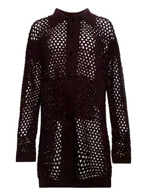 DIOTIMA Open-knit Buttoned Cardigan - Red