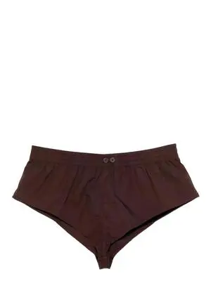 ENTIRE STUDIOS Pixie Buttoned Mini Shorts - Brown