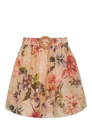 Cara Cara Alba Floral-print Skirt - Neutrals