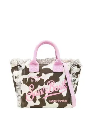 MC2 SAINT BARTH Cow Print Bag - Neutrals