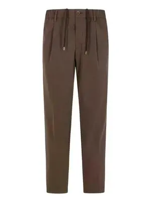 Herno Textured Drawstring Trousers - Brown