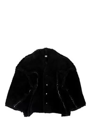 Rick Owens Shearling Cropped Jacket - Black