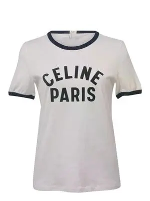 CELINE Logo-Print Short-Sleeve T-Shirt