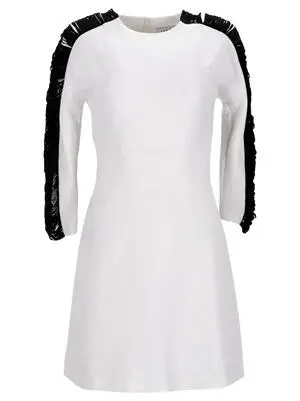 Sandro Fringe Sleeve Dress - White