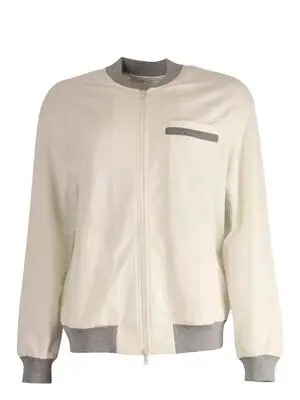 Brunello Cucinelli Knit Beaded Jacket - Neutrals