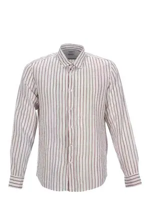 Brunello Cucinelli Striped Leisure-fit Shirt - White