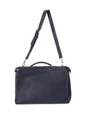 Fendi Large Peekaboo Leather Shoulder Bag - Blue