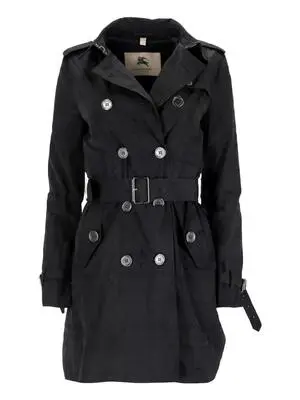 Burberry Belted Double-breasted Trench Coat - Black