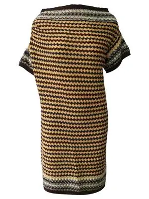 MISSONI Patterned Knit Off-Shoulder Dress