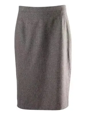 Max Mara Pencil Wool Skirt - Grey