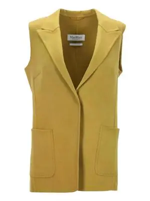 Max Mara Double-faced Wool Vest - Yellow
