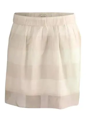 Brunello Cucinelli Striped Mini Skirt - Neutrals