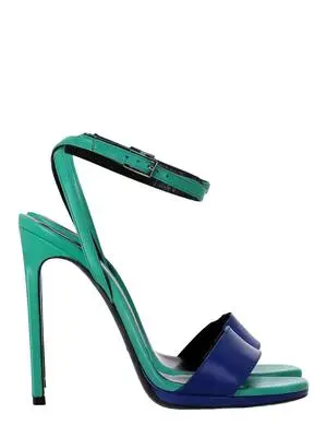 Saint Laurent Jane Ankle Strap Heeled Sandals - Green