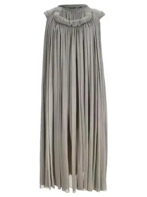 Bottega Veneta Shirred Midi Dress - Grey