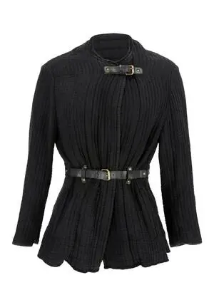 ISABEL MARANT VINTAGE Leather-belt Jacket - Black