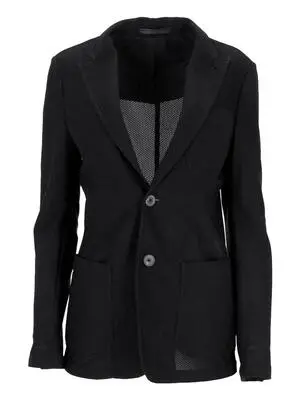 GIORGIO ARMANI Mesh Back Peak Lapels Blazer