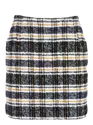 Maje Plaid Mini Skirt - Black