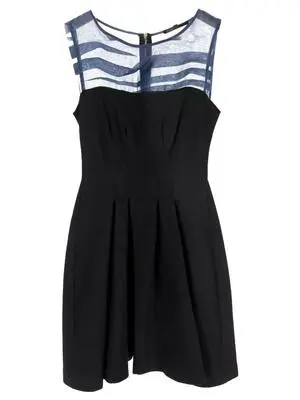 Maje Pleated Sleeveless Mini Dress - Black