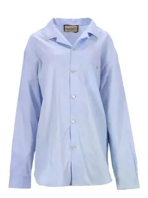 Gucci Button-down Cotton Shirt - Blue