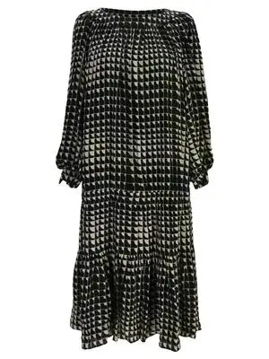 CELINE Geometric-Print Dress