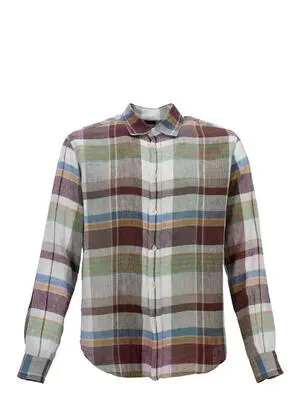 Missoni Plaid Buttoned Linen Shirt - White