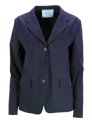 Prada Single-breasted Cotton Blazer - Blue