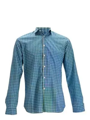 Prada Plaid Cotton Shirt - Blue