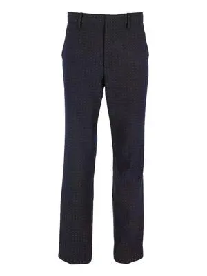Gucci Polka-dot Cotton Trousers - Blue
