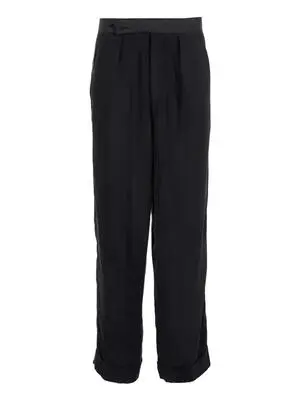 Giorgio Armani Wide-leg Trousers - Black