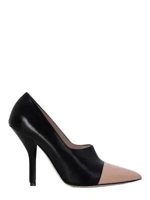 Fendi Pointed-toe Leather Heeled Pumps - Black