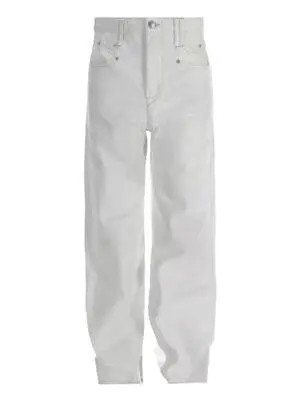 ISABEL MARANT VINTAGE Contrast-stitching Loose-fit Jeans - White