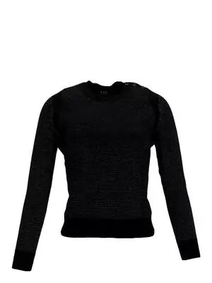 A.p.c. Glittered Button-embellished Sweater - Black