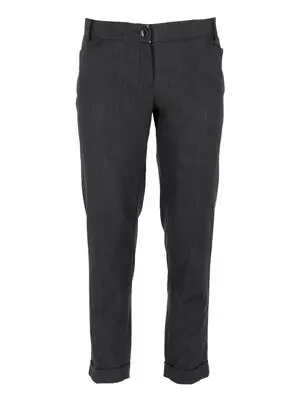 Dolce & Gabbana Striped Pattern Trousers - Grey