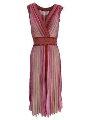 Missoni Striped Knitted Midi Dress - Pink