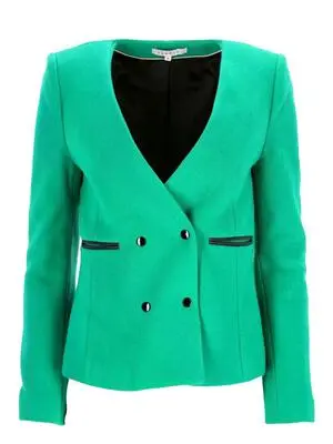 Sandro Double-breasted Pockets Blazer - Green