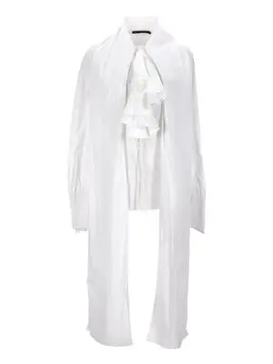 Polo Ralph Lauren Ruffle-detail Long-sleeve Blouse - White