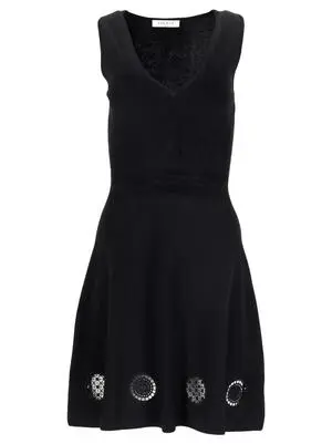 Sandro Cutout Detail Mini Dress - Black