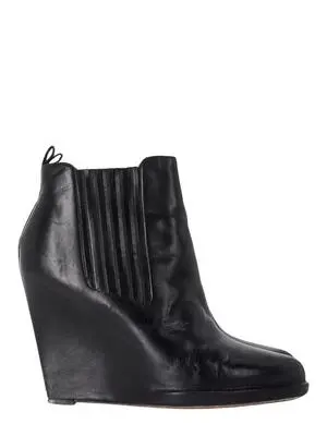 Givenchy Wedge-heel Leather Ankle Boots - Black