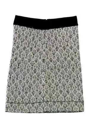Sandro Jazz Geometric Jacquard Skirt - Grey