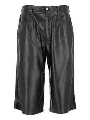 Nanushka Leather Bermuda Shorts - Black