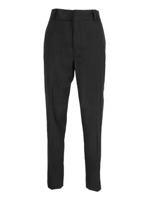 Saint Laurent Pinstriped High-waisted Trousers - Black