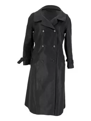 Prada Double-breasted Trench Coat - Black
