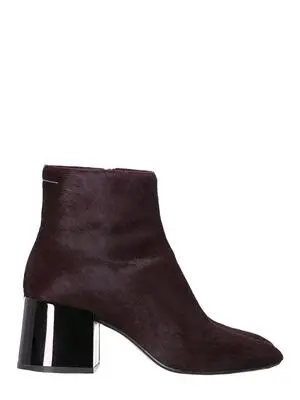 MAISON MARGIELA Pony-hair Block-heel Ankle Boots - Brown
