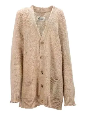 MAISON MARGIELA Brushed V-neck Cardigan - Neutrals