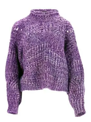 ISABEL MARANT VINTAGE Vintage Jarren Mohair Turtleneck Sweater - Purple