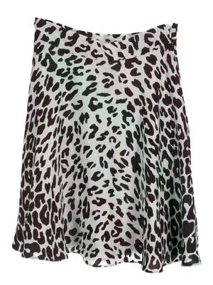 Miu Miu Animal-print A-line Mini Skirt - White