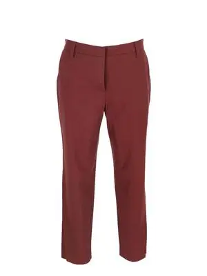 Brunello Cucinelli Vintage Straight-leg Wool Trousers - Red