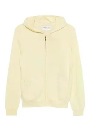 Eric Bompard Zip Hooded Cashmere Cardigan - Yellow