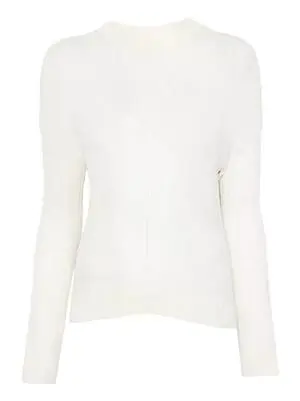Eric Bompard Ribbed Round-neck Sweater - Neutrals