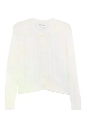 Eric Bompard Cable-knit Button Cardigan - White